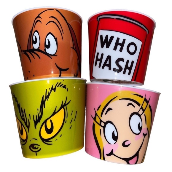 Holiday | The Grinch Popcorn Bucket Set All 4 Bundles | Poshmark